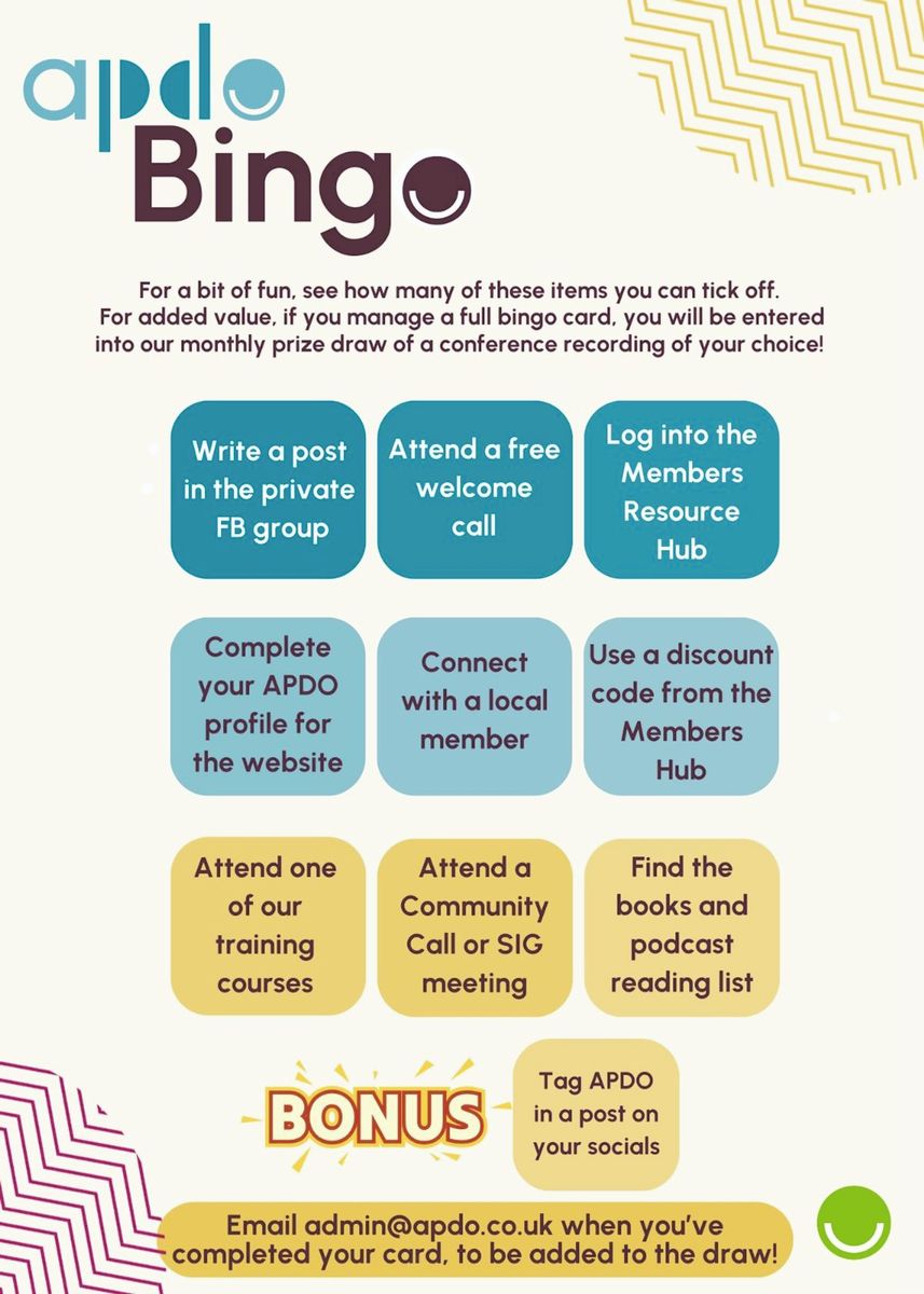 Member Bingo Card | APDO
